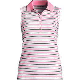 LANDS' END &Auml;rmelloses Supima-Poloshirt f&uuml;r Damen, Damen, size: regular, Pink, Baumwolle, by Lands' End