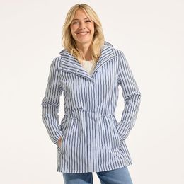 Wasserdichte Gemusterte Regenjacke SQUALL mit Packfach f&uuml;r Damen in Petite-Gr&ouml;&szlig;e, Damen, size: petite, Wei&szlig;, Polyester, by Lands' End