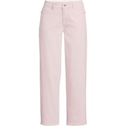 LANDS' END Relaxte Soft Denim Straight Fit 7/8-Jeans f&uuml;r Damen in Plus-Gr&ouml;&szlig;e, Damen, size: plus, Pink, Elasthan/Baumwoll-Mischung, by Lands' End