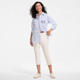 LANDS' END All-Day CoolMax Capri-Jeans f&uuml;r Damen in Petite-Gr&ouml;&szlig;e, Damen, size: petite, Elfenbein, Baumwolle/Polyester/Baumwoll-Mischung, by Lands' End