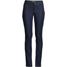 LANDS' END Straight Fit Recover Jeans Mid Waist in Plus-Gr&ouml;&szlig;e, Damen, size: plus, Blau, Elasthan/Baumwoll-Mischung/Polyester-Mischung, by Lands' End
