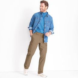 LANDS' END Cargo-Chino mit Stretch f&uuml;r Herren, Straight Fit, Herren, size: regular, Braun, by Lands' End