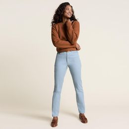 LANDS' END Straight Fit Feincord-Hose in Petite-Gr&ouml;&szlig;e, Damen, size: petite, Blau, Elasthan/Baumwoll-Mischung, by Lands' End