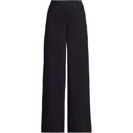 LANDS' END Starfish High Waist Jeans mit weitem Bein in Plus-Gr&ouml;&szlig;e, Damen, size: plus, Schwarz, Baumwoll-Mischung/Polyester-Mischung, by Lands' End