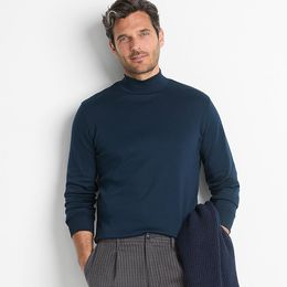 LANDS' END Supima Stehbundshirt f&uuml;r Herren, Classic Fit, Herren, size: regular, Schwarz, Baumwolle, by Lands' End