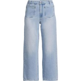 LANDS' END 7/8-Jeans mit weitem Bein in Petite-Gr&ouml;&szlig;e, Damen, size: petite, Blau, by Lands' End