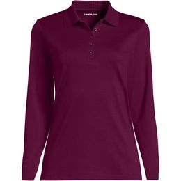 LANDS' END Supima-Poloshirt mit langen &Auml;rmeln f&uuml;r Damen in Plus-Gr&ouml;&szlig;e, Damen, size: plus, Lila, Baumwolle, by Lands' End