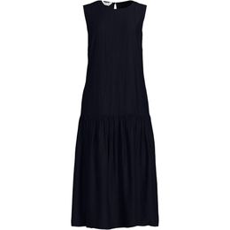 LANDS' END &Auml;rmelloses Ready to Go Midikleid in Petite-Gr&ouml;&szlig;e, Damen, size: petite, Schwarz, Nylon/Viskose, by Lands' End