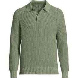 LANDS' END Polopullover Drifter f&uuml;r Herren, Herren, size: regular, Gr&uuml;n, Baumwolle, by Lands' End