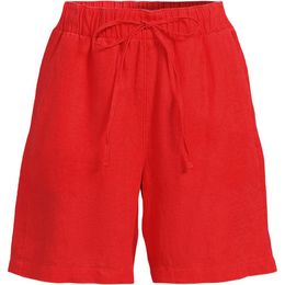 LANDS' END Premium Reinleinen-Schlupfshorts f&uuml;r Damen, Damen, size: regular, Rot, Leinen, by Lands' End