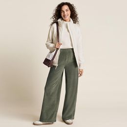 LANDS' END Stretchcord-Hose SPORT KNIT mit weitem Bein in Petite-Gr&ouml;&szlig;e, Damen, size: petite, Gr&uuml;n, Baumwoll-Mischung/Polyester-Mischung, by Lands' End