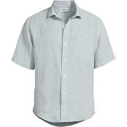 LANDS' END Premium Reinleinen-Hemd mit kurzen &Auml;rmeln f&uuml;r Herren in Tall-Gr&ouml;&szlig;e, Classic Fit, Herren, size: tall, Gr&uuml;n, Leinen, by Lands' End