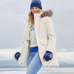 LANDS' END Expeditions-Daunenparka f&uuml;r Damen in Petite-Gr&ouml;&szlig;e, Damen, size: petite, Elfenbein, Polyester, by Lands' End