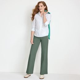 LANDS' END 5-Pocket-Chinos mit weitem Bein f&uuml;r Damen, Damen, size: regular, Gr&uuml;n, Baumwoll-Mischung, by Lands' End