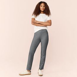 LANDS' END Schmale Starfish Jersey-Freizeithose, Damen, size: regular, Grau, Elasthan/Baumwoll-Mischung, by Lands' End