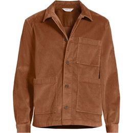 LANDS' END Cord-Jacke im Worker-Stil f&uuml;r Herren, Herren, size: regular, Orange, Elasthan/Baumwoll-Mischung, by Lands' End