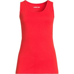 LANDS' END Baumwoll-Top f&uuml;r Damen, Damen, size: regular, Rot, Baumwolle, by Lands' End