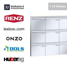Renz Aufputz-Briefkastenanlage in Edelstahl (1-12-fach)