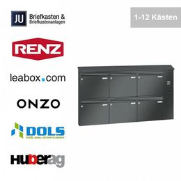 Renz Aufputz-Briefkastenanlage mit Sprechsieb in RAL(1-12-fach)