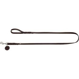 Hunter F&uuml;hrleine Solid Education dunkelbraun 1,1 cm, 2 m