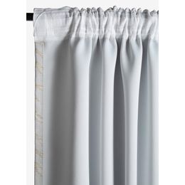 bonprix Abdunkelnder Vorhang mit dezentem Druck (1er Pack), grau, Gr.300x135 cm, Elegante Optik und praktisch zugleich