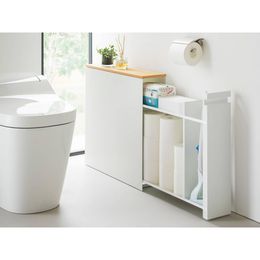 Yamazaki Badezimmer-Ablage, Wei&szlig;, Metall, 14x55x56 cm, Badezimmer, Badezimmerregale, Badregale
