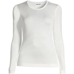 LANDS' END Seidenunterhemd mit Rundhalsausschnitt f&uuml;r Damen in Plus-Gr&ouml;&szlig;e, Damen, size: plus, Elfenbein, Seide, by Lands' End