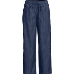 LANDS' END 7/8-Schlupfhose aus Lyocell-Mix in Plus-Gr&ouml;&szlig;e, Damen, size: plus, Blau, Baumwolle/Lyocell (Viskose), by Lands' End