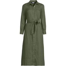 LANDS' END Leinen-Midikleid f&uuml;r Damen in Plus-Gr&ouml;&szlig;e, Damen, size: plus, Gr&uuml;n, by Lands' End
