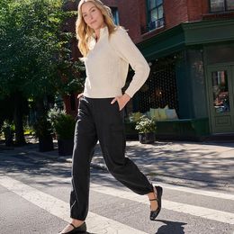 LANDS' END Cargohose aus Lyocell-Mix f&uuml;r Damen, Damen, size: regular, Schwarz, Baumwoll-Mischung, by Lands' End