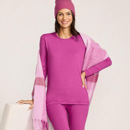 LANDS' END Stretch-THERMASKIN-Oberteil mit Rundhalsausschnitt f&uuml;r Damen, Damen, size: regular, Rot, Elasthan/Polyester-Mischung, by Lands' End
