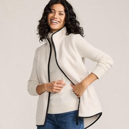 LANDS' END Teddy-Weste f&uuml;r Damen in Petite-Gr&ouml;&szlig;e, Damen, size: petite, Elfenbein, Polyester, by Lands' End
