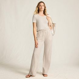 LANDS' END Jerseyhose mit weitem Bein f&uuml;r Damen in Petite-Gr&ouml;&szlig;e, Damen, size: petite, Elfenbein, by Lands' End