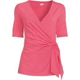 LANDS' END Shirt in Wickel-Optik f&uuml;r Damen, Damen, size: regular, Rot, by Lands' End