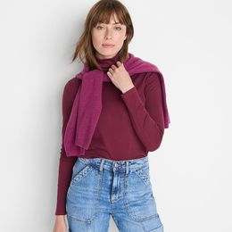 LANDS' END Rollkragenshirt aus Supima f&uuml;r Damen, Damen, size: regular, Rot, Baumwolle, by Lands' End