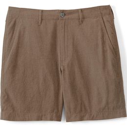 LANDS' END Soft Ease Classic Fit Leinenmix-Shorts f&uuml;r Herren, 18 cm, Herren, size: regular, Braun, Leinen/Baumwoll-Mischung, by Lands' End