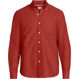 LANDS' END Oxford-Hemd Sail Rigger Classic Fit in Tall-Gr&ouml;&szlig;e, Herren, size: tall, Orange, Baumwolle, by Lands' End