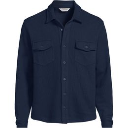 LANDS' END Bedford-Hemdjacke f&uuml;r Herren, Herren, size: regular, Blau, Baumwoll-Mischung/Polyester-Mischung, by Lands' End