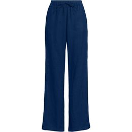 LANDS' END Weite Premium Reinleinen-Schlupfhose f&uuml;r Damen, Damen, size: regular, Blau, Leinen, by Lands' End