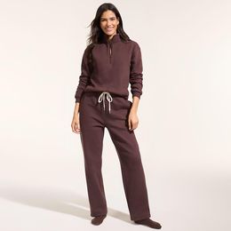 LANDS' END Jogginghose mit geradem Bein SERIOUS SWEATS f&uuml;r Damen, Damen, size: regular, Braun, Baumwoll-Mischung/Polyester-Mischung, by Lands' End