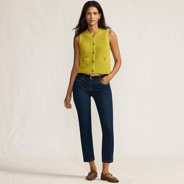 LANDS' END Slim Fit Jeans mit Biesennaht f&uuml;r Damen, Damen, size: regular, Blau, Baumwolle/Baumwoll-Mischung, by Lands' End