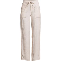 LANDS' END Relaxte Leinenhose mit geradem Bein f&uuml;r Damen in Plus-Gr&ouml;&szlig;e, Damen, size: plus, Elfenbein, Leinen, by Lands' End
