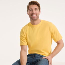 LANDS' END Super-T Kurzarm-Shirt f&uuml;r Herren, Classic Fit, Herren, size: regular, Gelb, Baumwolle, by Lands' End