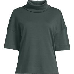 LANDS' END Supima Rollkragenshirt in Plus-Gr&ouml;&szlig;e f&uuml;r Damen, Damen, size: plus, Gr&uuml;n, Baumwolle, by Lands' End