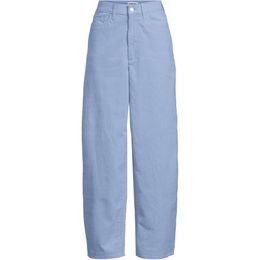 LANDS' END Barrel-Feincordhose f&uuml;r Damen in Petite-Gr&ouml;&szlig;e, Damen, size: petite, Blau, Baumwolle, by Lands' End