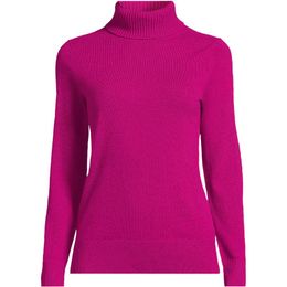 LANDS' END Rollkragen-Pullover aus Kaschmir in Petite-Gr&ouml;&szlig;e, Damen, size: petite, Pink, Kaschmir, by Lands' End
