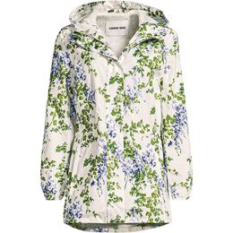 LANDS' END Wasserdichte Gemusterte Regenjacke SQUALL mit Packfach f&uuml;r Damen in Plus-Gr&ouml;&szlig;e, Damen, size: plus, Blau, Polyester, by Lands' End