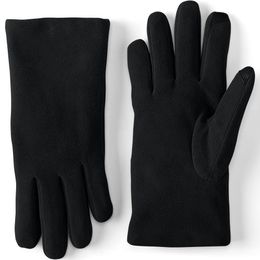 LANDS' END Veloursleder-Handschuhe f&uuml;r Damen, Damen, size: regular, Schwarz, Leder/Rauleder, by Lands' End