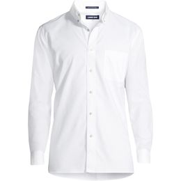 LANDS' END CLASSIC FIT. Buttondown-Kragen. Oxfordhemd, Herren, size: regular, Wei&szlig;, Baumwolle, by Lands' End
