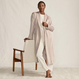 LANDS' END Morgenmantel aus Samt f&uuml;r Damen in Petite-Gr&ouml;&szlig;e, Damen, size: petite, Pink, Polyester/Polyester-Mischung, by Lands' End